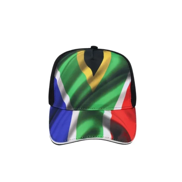 SA Flag Trucker Cap | 5-Panel Structured Cap - Business Supplies